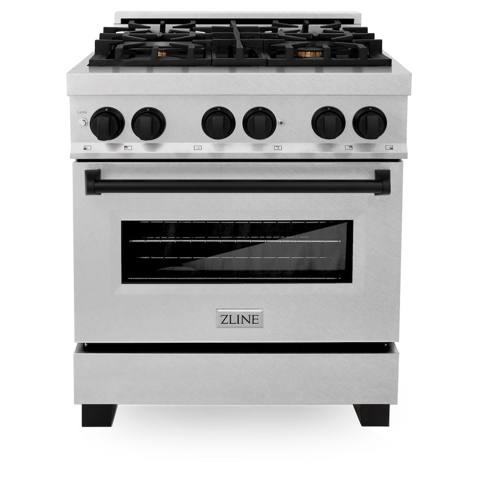 ZLINE Autograph Edition 30 in. 4.0 cu. ft. Dual Fuel Range with Gas St ...