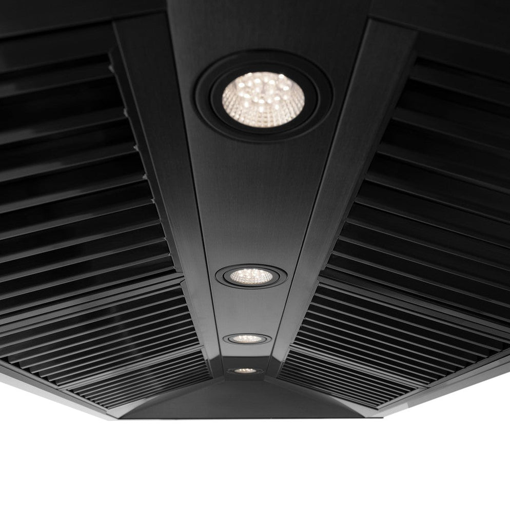 ZLINE Autograph Edition 48 in. Black Stainless Steel Range Hood with H ...